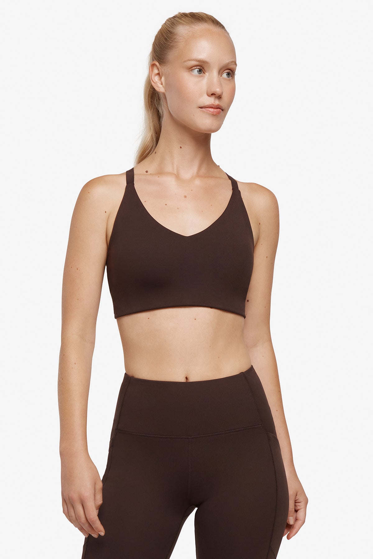 Clarissa Sport Bra - Black Coffee – Ellie